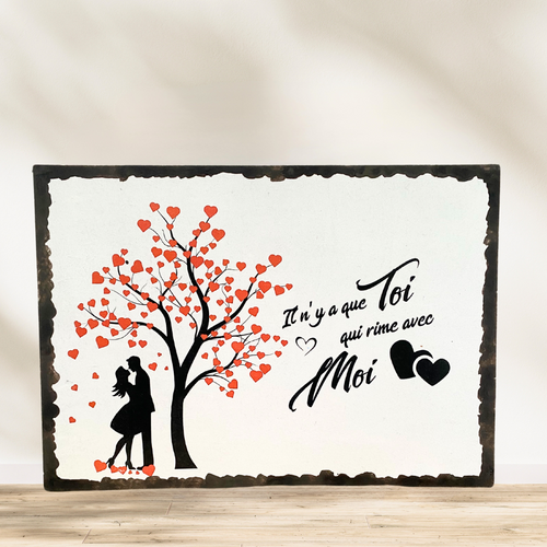 Tableau Il n'y a que toi qui rime avec moi déclaration d'amour