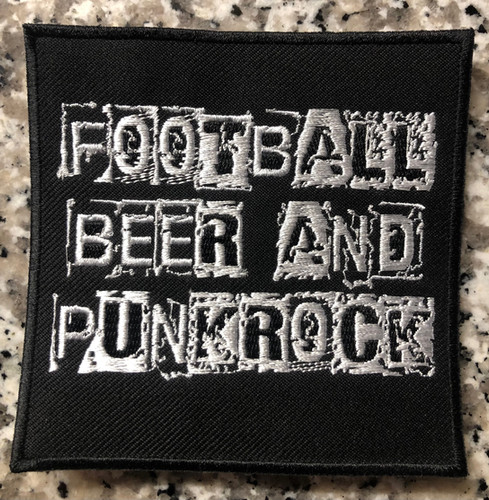 Football Beer & Punk Rock Embroidered Patch | knockoff