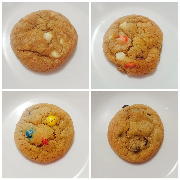4 Cookies, 1 Dough