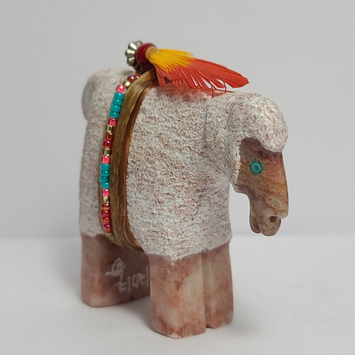 Harold Davidson Alabaster Sheep Fetish | Yazzie's Indian Art