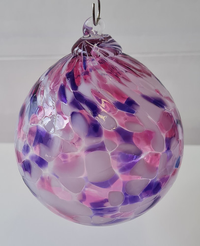 Purple/Pink/White mix Bauble | Emmy Palmer Glass