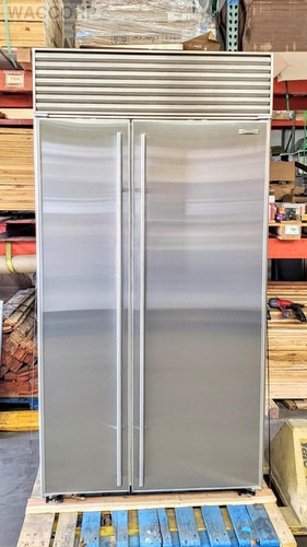 SUB-ZERO 642 42" NO-FLAW STAINLESS REFRIGERATOR LONG TUBULAR HANDLES ...