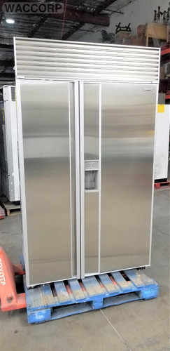 SUB-ZERO 48" WATER/ICE DISPENSER NO-FLAW STAINLESS STEEL REFRIGERATOR ...