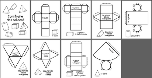Patrons pour les solides | Fabrique pédagogique