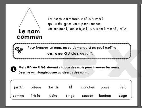 GRAMMAIRE PREMIER CYCLE | Fabrique pédagogique