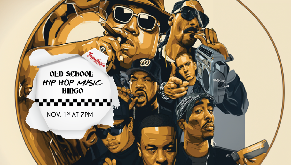 Old School Hip Hop Music Bingo | Famulari's Pizzerias