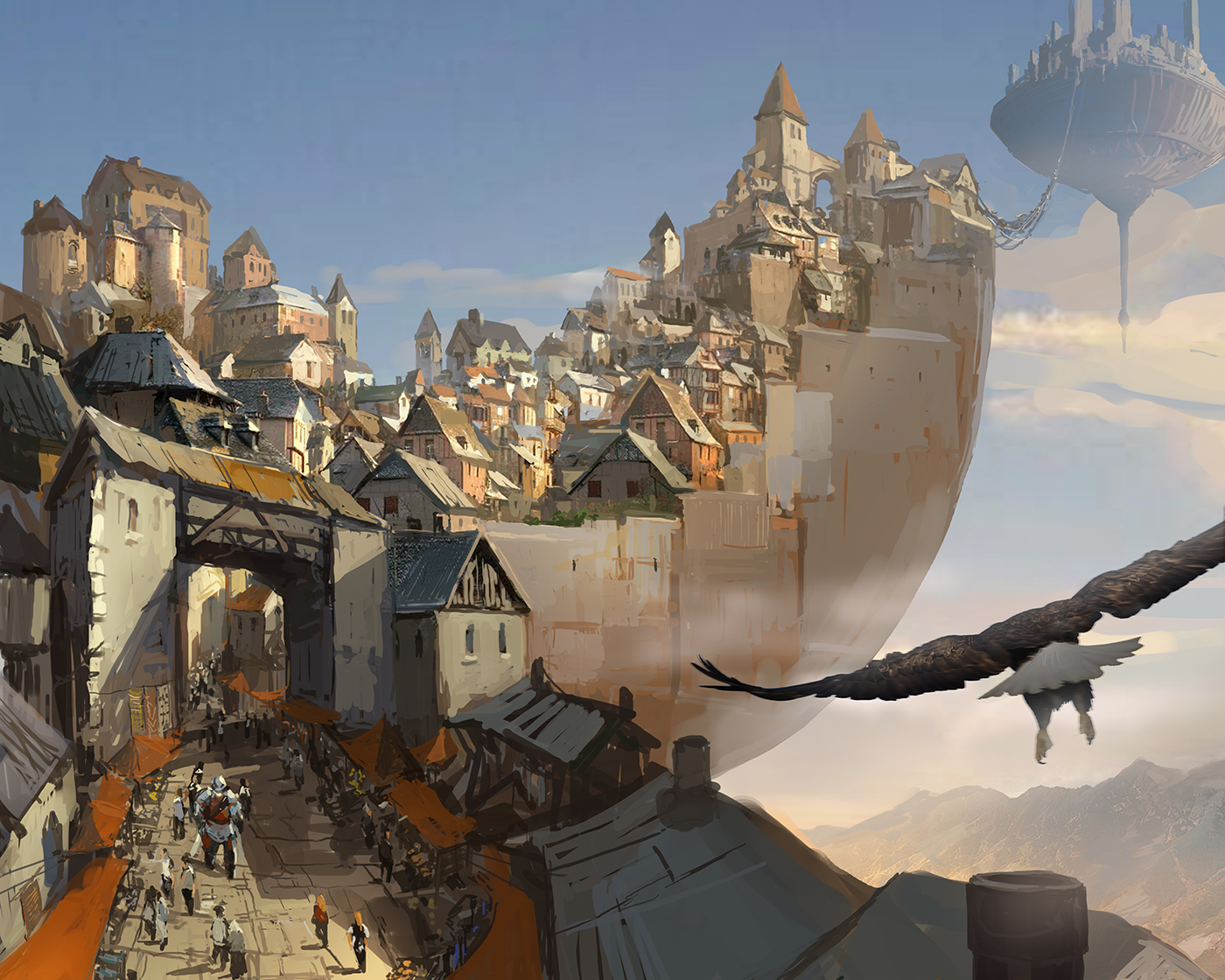 Moon Town by Park Jong Won : r/ImaginaryVillages
