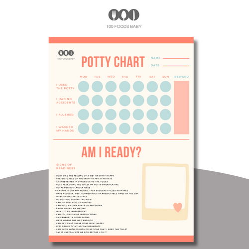 Potty training rewards chart | 100 Foods Baby