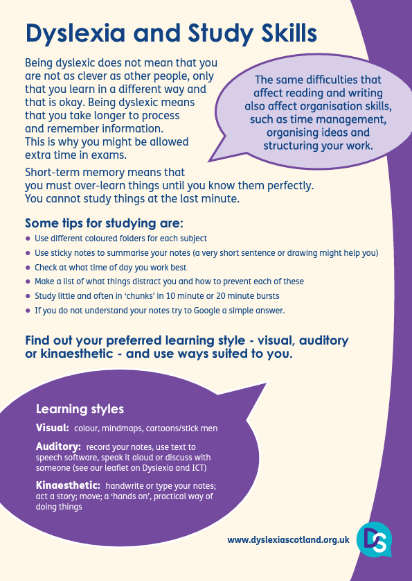 Dyslexia and Study Skills