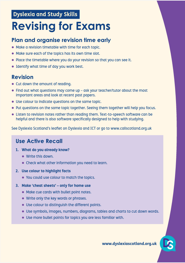 Study Skills Revising For Exams