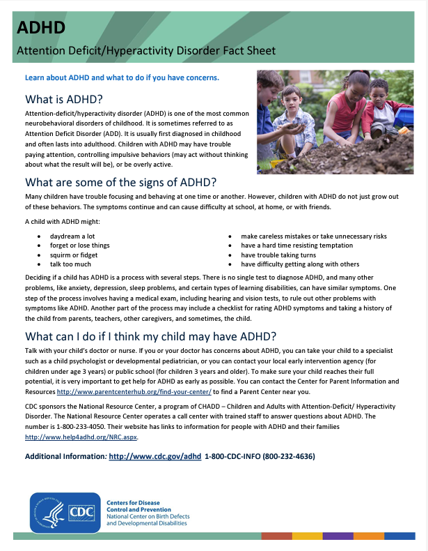 ADHD Fact Sheet