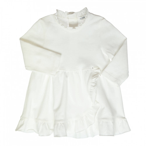GYMP - White Ruffle Neck Dress Aerodoux | Little Mischief