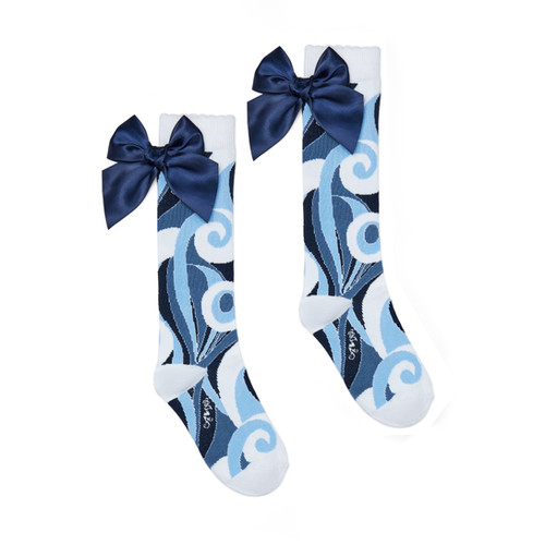 A Dee- Blue Nieve Knee High Socks | Little Mischief