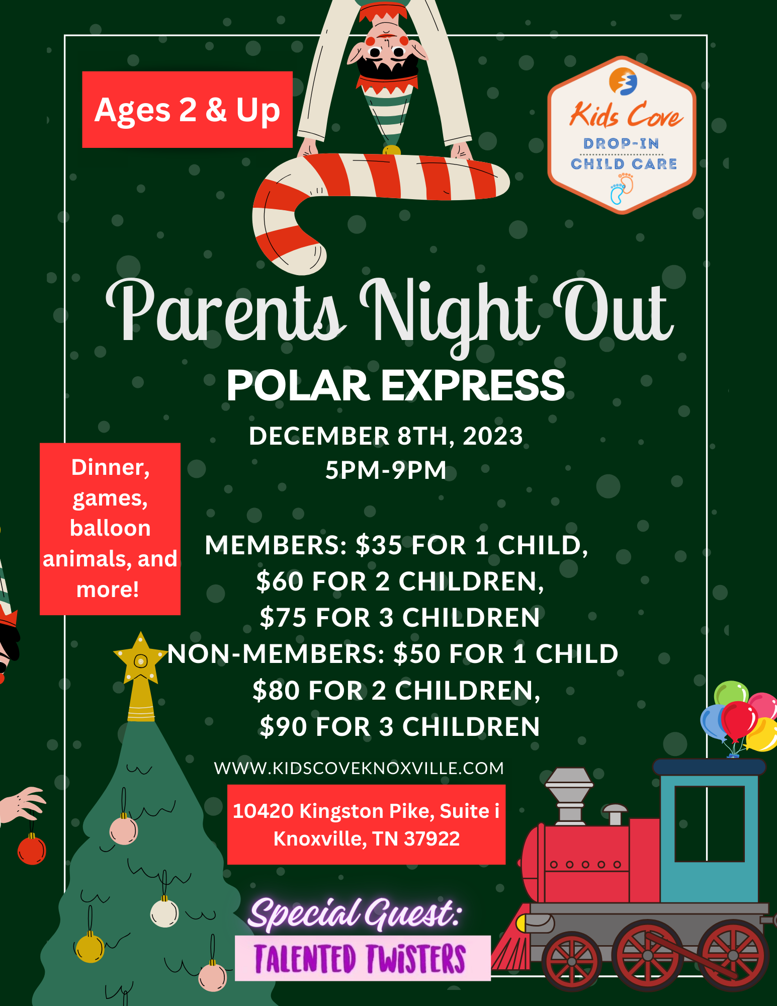 SOLD OUT - 🚂 Kids Cove's Polar Express - Parents Night Out | Kids Cove ...