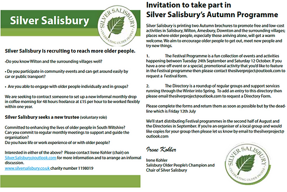 Get Involved | Silver Salisbury