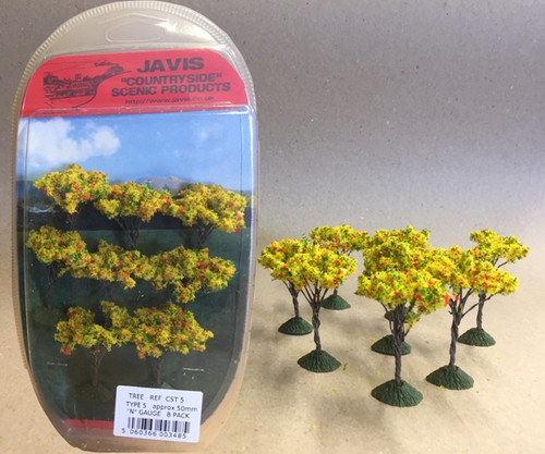 No.5 8x 50mm N Gauge Trees | Detailed Modelling
