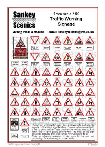 OO Traffic Warning Signage | Detailed Modelling
