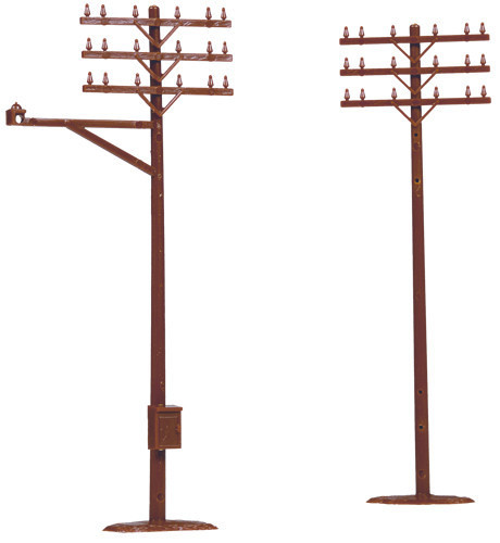 OO Gauge - Pack of 12 Telephone Poles | Detailed Modelling