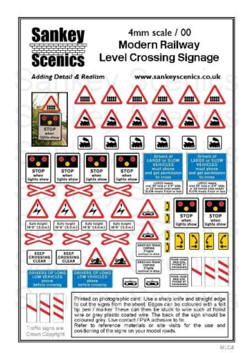 OO Modern Railway Level Crossing Signage | Detailed Modelling