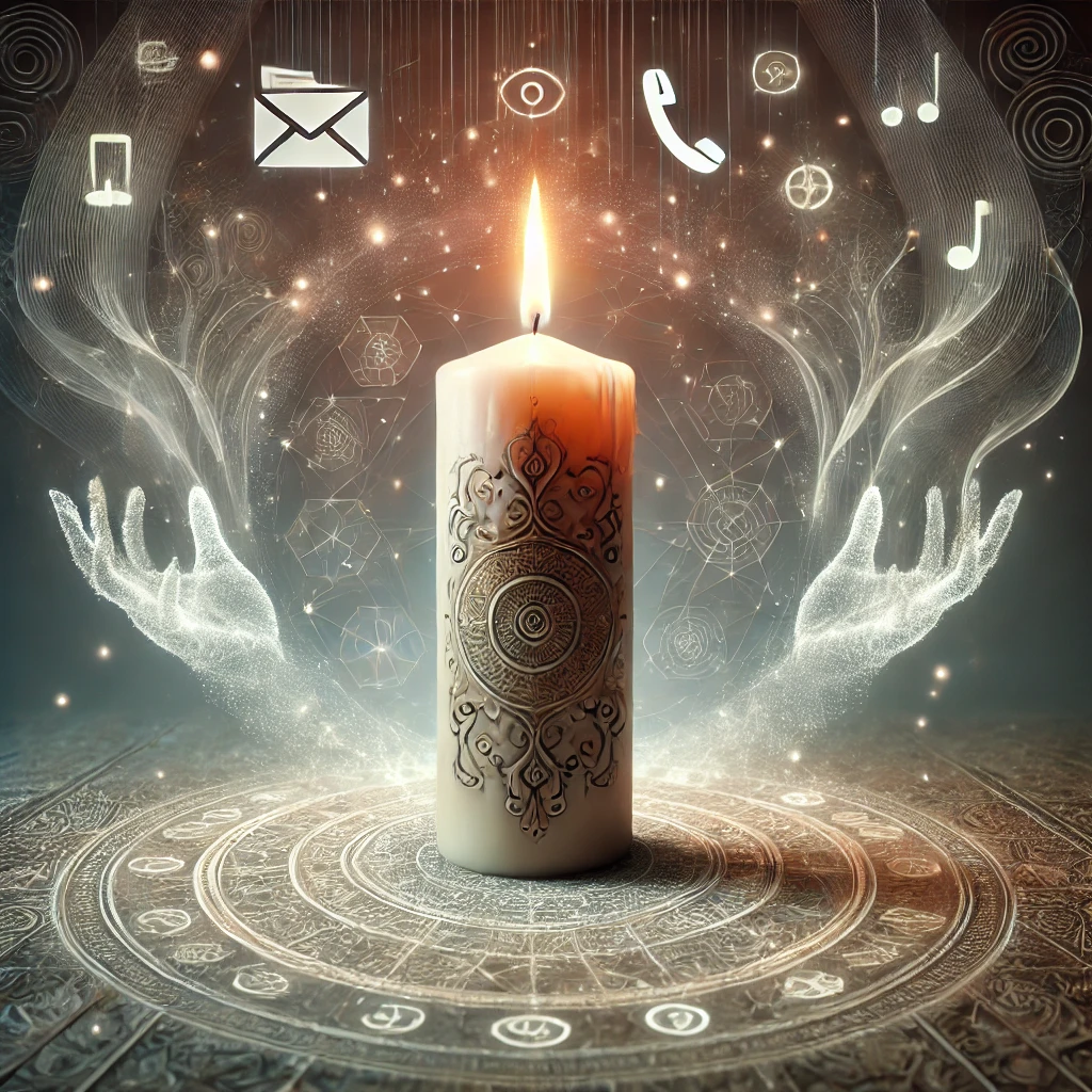 Call Me, Message Me, and Communicate - ONE Hoodoo Candle Setting of ...