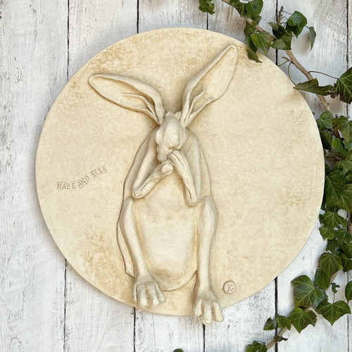 Hare Wall Plaque 'Hare and Seek' | CotswoldMarble