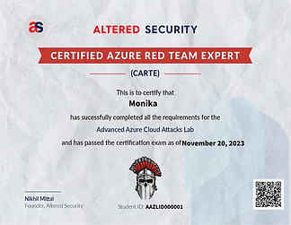 Certifications | Altered Security