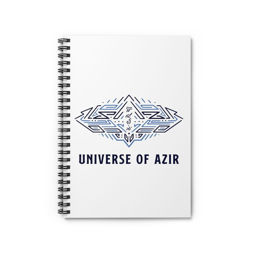 Dark and Light Blue Lined Spiral Notebook | Universe of Azir