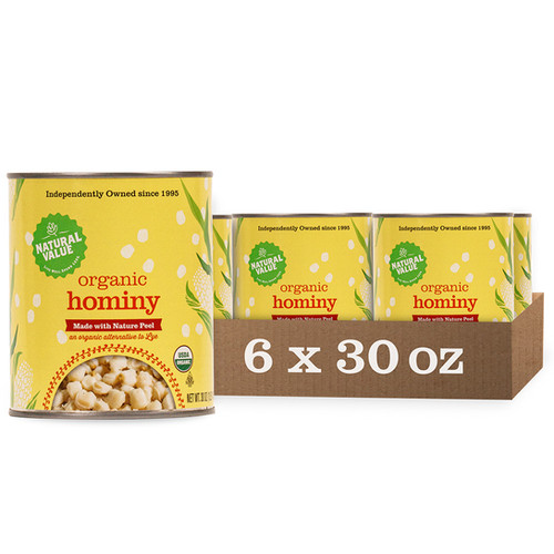 Organic Hominy 30oz 6pk | Natural Value