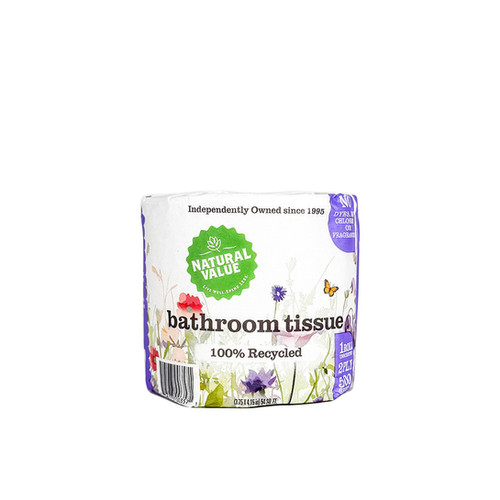 Bath Tissue Single Roll 2 Ply 500 Sheets | Natural Value