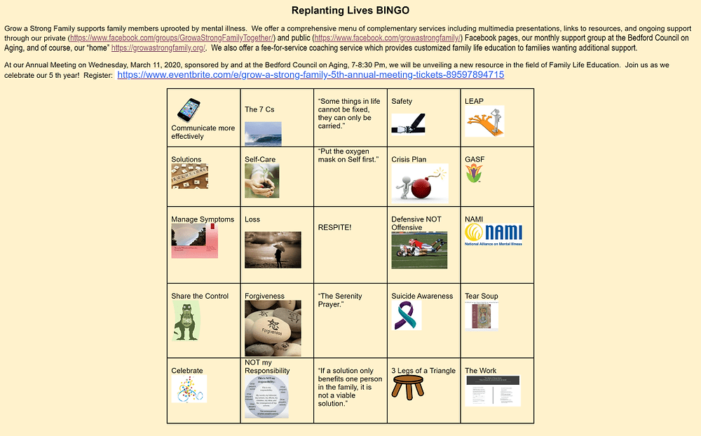 Our 5th Annual Meeting/FIRST BINGO event