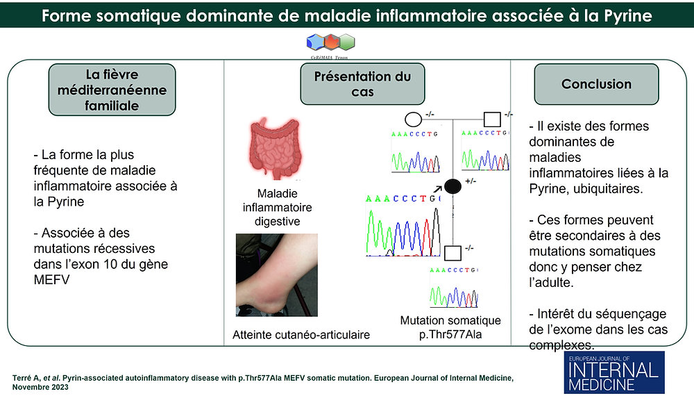 Forme somatique dominante de maladie autoinflammatoire associée à la Pyrine