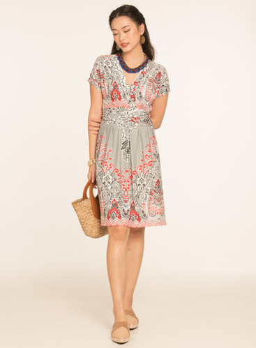 Paisley Dress in Lycra | Main