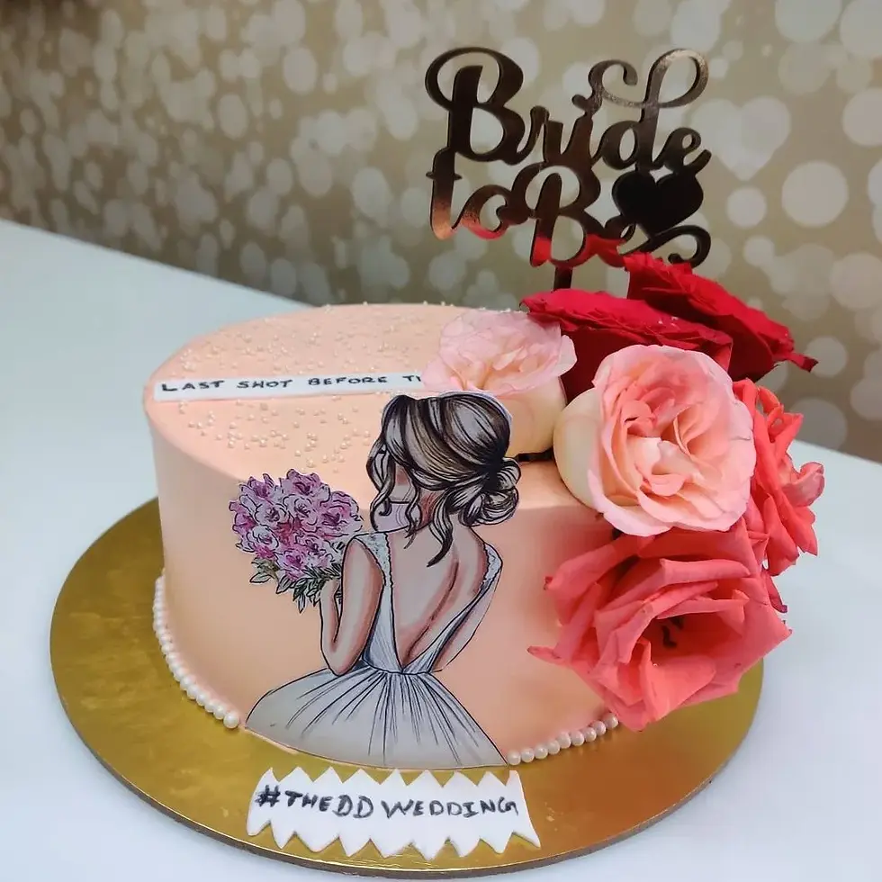 Unique & Simple Bride-to-Be Cake Design Online - 7th Heaven