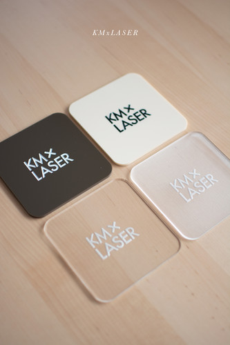 Acrylic Coasters with Logo Engraving | kmxlaser