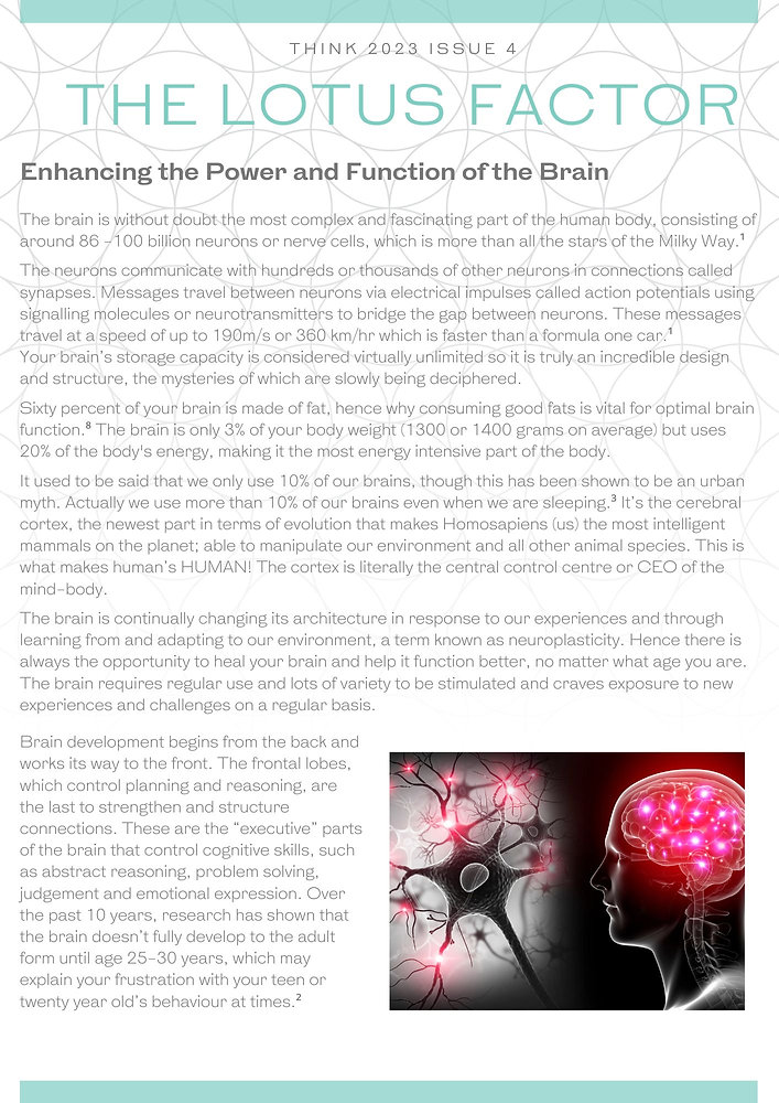 The Lotus Factor Issue 5 Brain Power