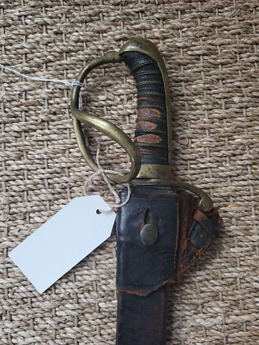 Revolutionary War American Short Saber & Near Complete Original Leather ...