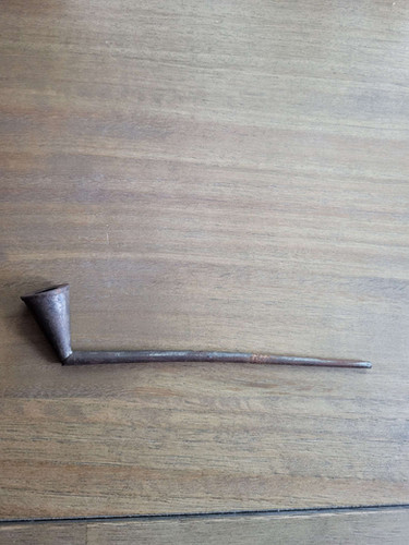 Colonial era Indian Trade Tin Pipe | ironandpaper