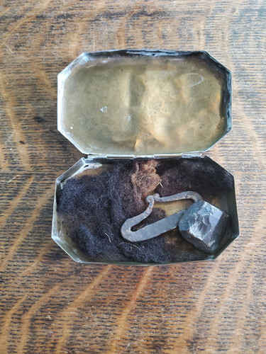 Revolutionary War era Late 18th c. Brass Tinder Box w/ Striker Tinder ...
