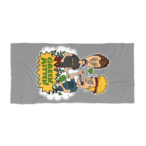 Beavis & Butthead Do Green Mitten Beach Towel | Green Mitten