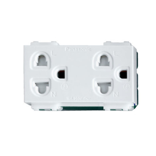 ปลั๊กคู่กราวด์ ม่านนิรภัย WEG15829 (Duplex Universal Receptacle : WEG15829)