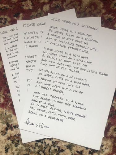 Handwritten poems | DeanWorld