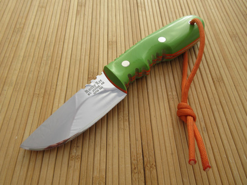 Lime Green G-10 Flat Blade Hunter | Randy Lee Knives