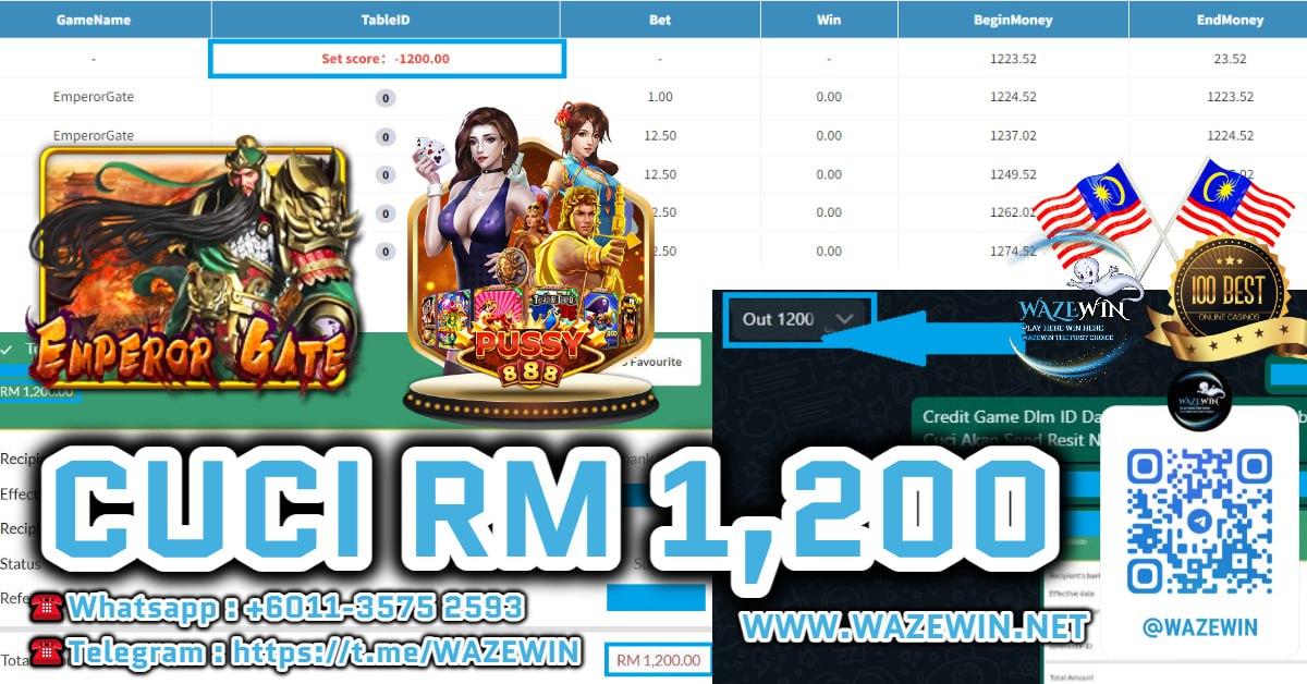 😎Game Pecah Bossku Berjaya Cuci Total RM 1,200😎 🤴EMPEROR GATE🤴