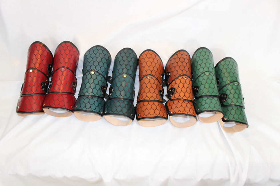 Dragon Scale Heavy Bracers | Odd Fellows Leather
