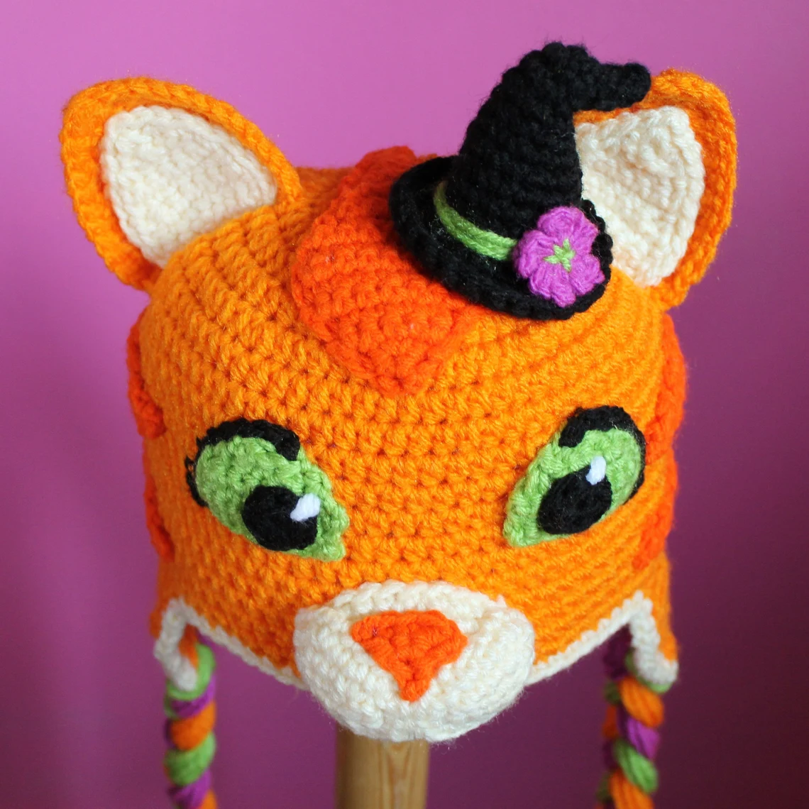 Halloween Kitty Crochet Hat Pattern | topstitchescrochet