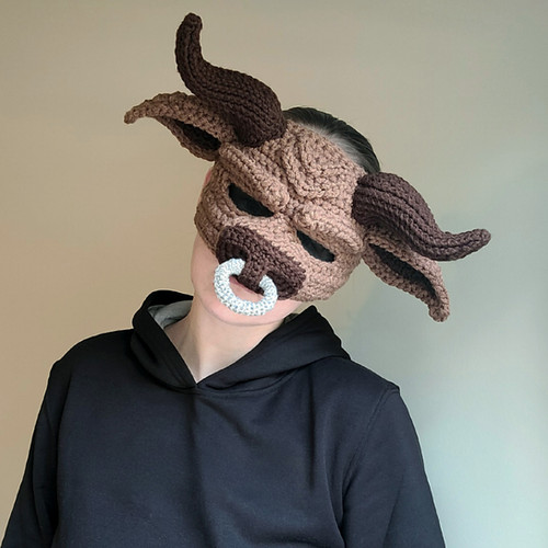 Bull Crochet Costume Mask Pattern | topstitchescrochet
