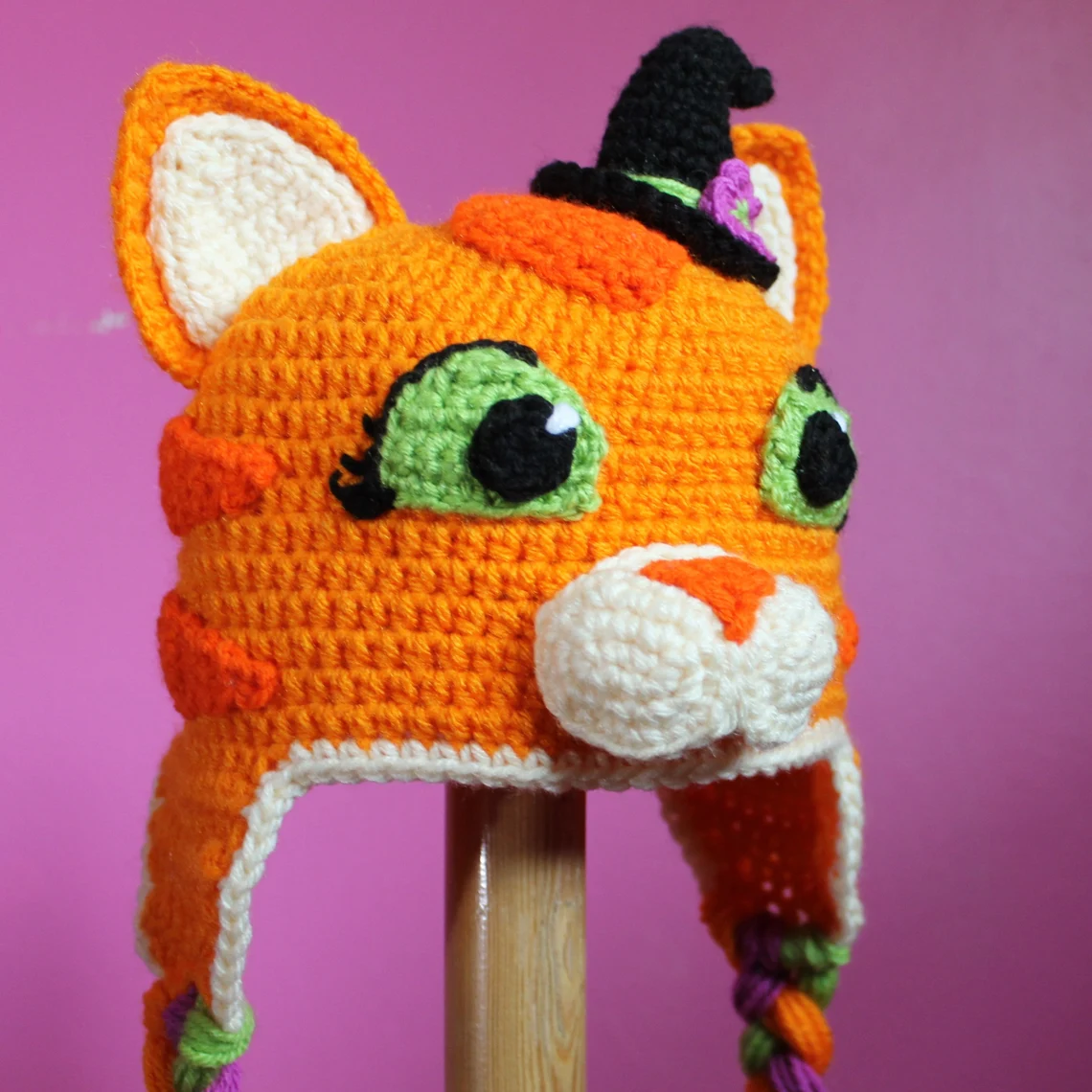 Halloween Kitty Crochet Hat Pattern | topstitchescrochet