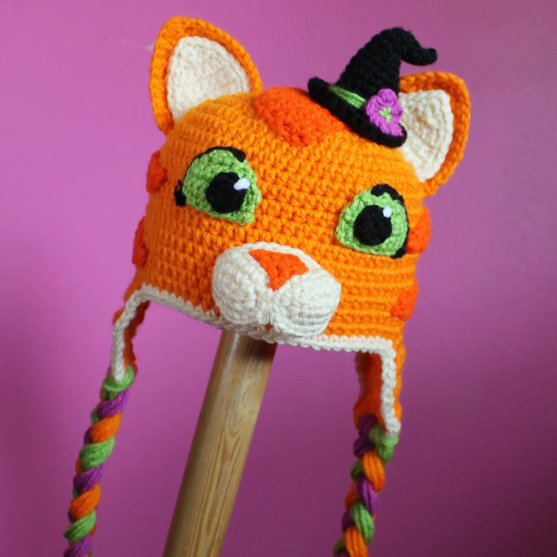Halloween Kitty Crochet Hat Pattern | topstitchescrochet