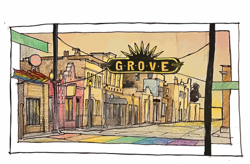 The Grove, St. Louis Art Print | Sketchy City
