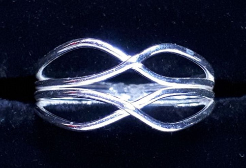 Sterling Silver Double Infinity Ring (Size 6) | Symbols Jewellery